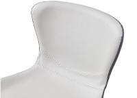 China Gray Leather Padded Dining Chairs Without Armrest for sale