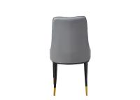 China Modern Stainless Steel Leather Padded Dining Chairs for sale