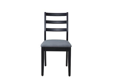 China Simple And Stylish Black Upholstered Dining Room Chairs for sale