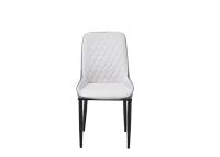 China Minimalist Wrought Iron Leather Upholstered Dining Chair for sale