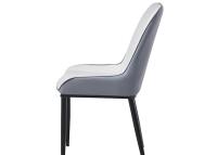 China Minimalist Wrought Iron Leather Upholstered Dining Chair for sale