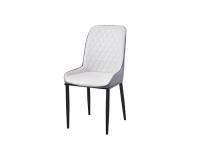 China Minimalist Wrought Iron Leather Upholstered Dining Chair for sale