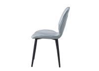 China Restaurant Iron Art Leather Padded Dining Chairs for sale