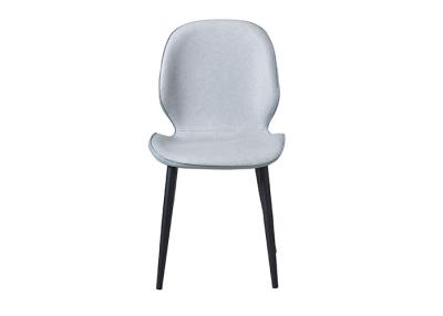 China Restaurant Iron Art Leather Padded Dining Chairs for sale