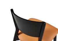 China Household Artificial Leather Sponge Padded Dining Chairs for sale