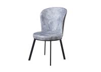 China Office Modern Light Gray Upholstered Dining Chairs for sale