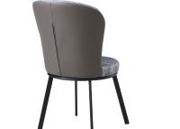 China ISO9001 Minimalist Grey Family Cushioned Dining Chairs for sale