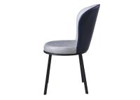 China Wrought Iron Family Grey Upholstered Dining Chair for sale