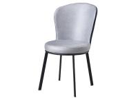 China Wrought Iron Family Grey Upholstered Dining Chair for sale