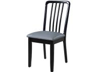 China Rubber Wood Sponge Brown Black Dining Chairs Upholstered for sale
