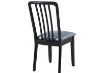 China Library Leather Grey Upholstered Dining Chairs With Oak Legs for sale