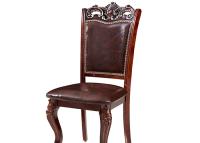 China Baking Lacquer Carving Upholstered Restaurant Dining Chairs for sale