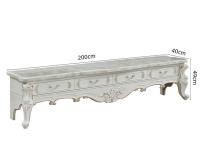 China 220cmx40cmx49cm Marble Coffee Table And TV Unit for sale