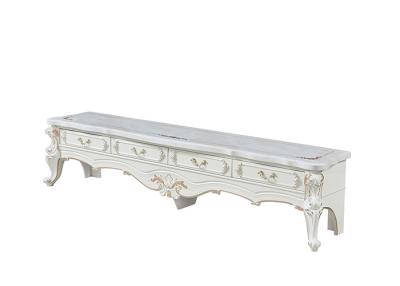 China Marble Solid Wood TV Cabinet And Coffee Table Set for sale