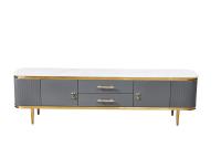 China Rock Plate Metal Living Room TV Unit Coffee Table Set for sale
