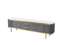 China Rock Plate Metal Living Room TV Unit Coffee Table Set for sale