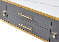 China Rock Plate Metal Living Room TV Unit Coffee Table Set for sale