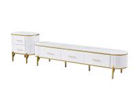 China Modern Rock Board Matching TV Stand And Dining Table for sale