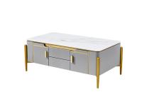 China Light Luxury Rock Slab TV Unit And Coffee Table for sale