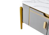 China Light Luxury Rock Slab TV Unit And Coffee Table for sale