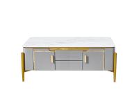 China ISO18001 Marble Stone Slab TV Unit Coffee Table Set for sale