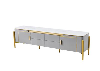 China Marble Living Room Coffee Table TV Cabinet Set for sale