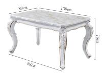 China Hotel Rectangular Marble Dining Table , European Solid Marble Dining Table for sale