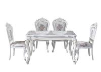 China 80cmx130cmx75cm White Marble Top Dining Table for sale