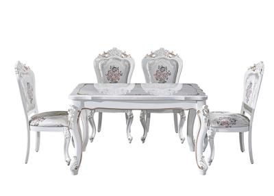 China 80cmx130cmx75cm White Marble Top Dining Table for sale