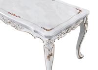 China European Retro Paint Rectangular Marble Dining Table for sale