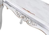 China European Retro Paint Rectangular Marble Dining Table for sale