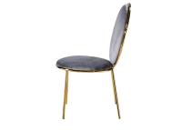China ISO18001 Light Luxury Steel And Leather Dining Chairs for sale