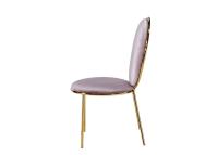 China Pink Concise Banquet Leather Padded Dining Chairs for sale