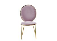 China Pink Concise Banquet Leather Padded Dining Chairs for sale
