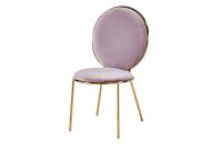China Pink Concise Banquet Leather Padded Dining Chairs for sale