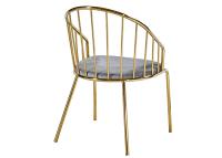 China Stainless Steel Leather Padded Dining Chairs With Backrest for sale