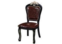 China Ebony Solid Wood Carved Sponge European Dining Chairs for sale