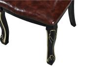 China Ebony Solid Wood Carved Sponge European Dining Chairs for sale