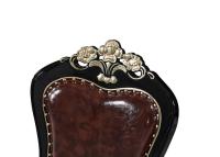 China Ebony Solid Wood Carved Sponge European Dining Chairs for sale