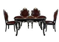 China MDF Carving Baking Paint Process Minimalist Dining Table for sale
