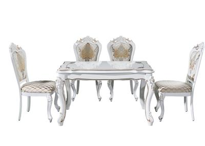 China Retro White Marble Dining Table Rectangular Modern Minimalist Design Luxury Table for sale