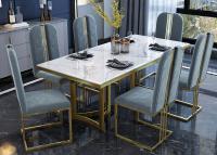 China Fashionable Tabletop Slate Dining Table Stainless Steel Frame for sale