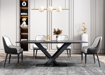 China Rugged Modern Design Family Hotel Slate Dining Table for sale