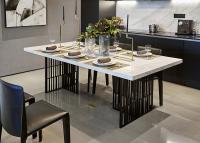China 51''x31''x31'' Fashion Dining Table Design Marble Top for sale