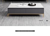 China 200x40x25cm Minimalist TV Unit Coffee Table Set for sale