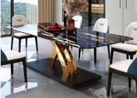 China Strong And Durable Family Luxury Marble Dining Table for sale