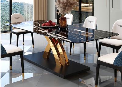 China Strong And Durable Family Luxury Marble Dining Table for sale
