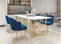 China Stainless Steel Bottom Frame Modern Dining Table Marble for sale