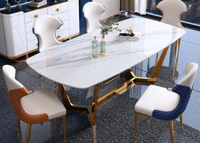 China Modern 130cmx80cmx77cm Luxury Marble Dining Table for sale