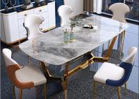 China Modern 130cmx80cmx77cm Luxury Marble Dining Table for sale